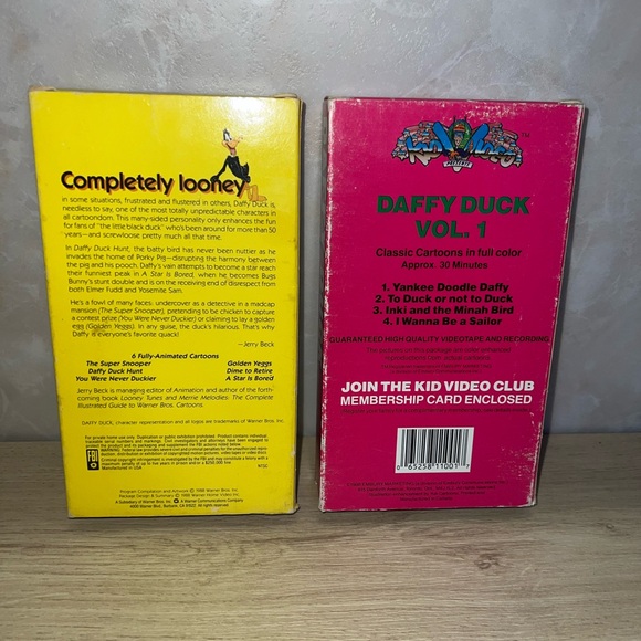 Media | Vintage Daffy Duck Vhs Lot Warner Bros Kid Video Club 198s90s ...